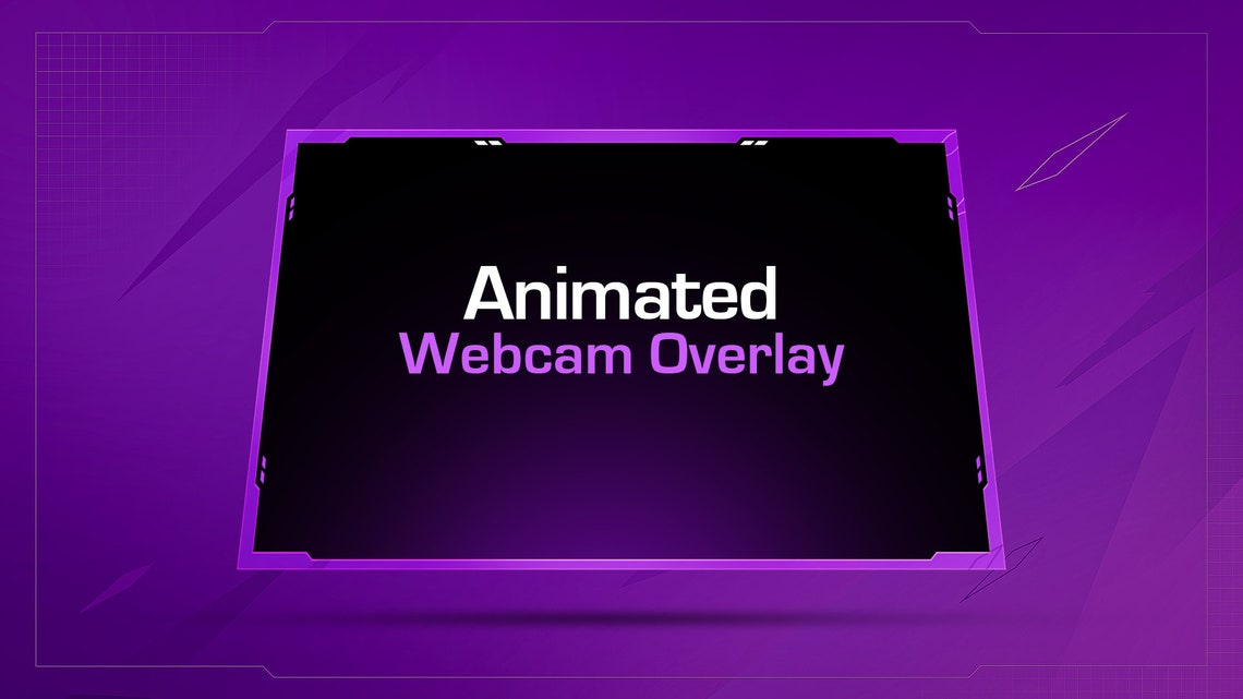 Animated Purple Webcam Overlay Template // Webcam Overlay for Streamers ...