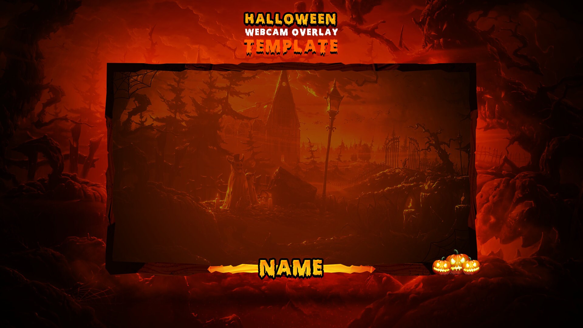 Halloween Webcam Overlay // Animated Halloween Webcam Overlay ...