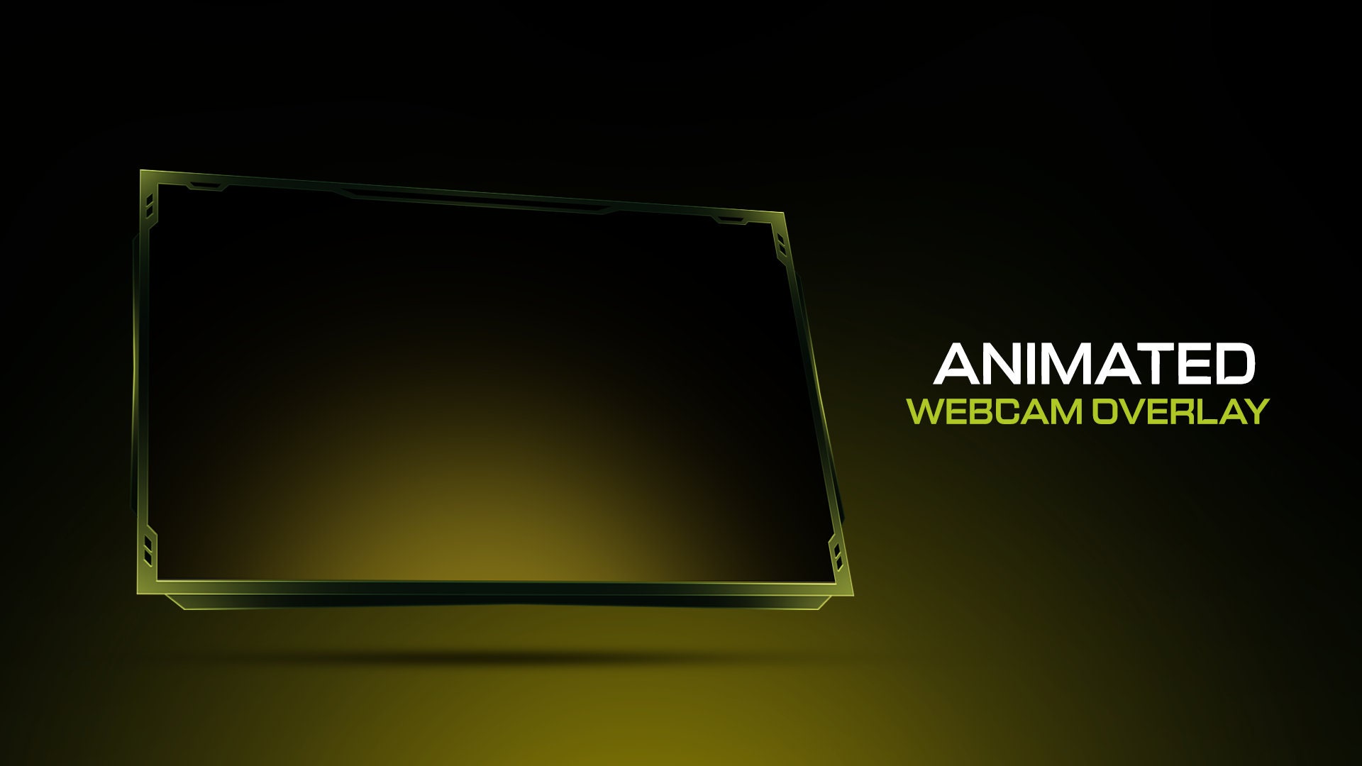 Animated Green Webcam Overlay: Minimal Stream Overlay Template - Etsy