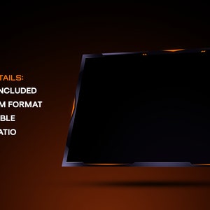 Animated Orange Webcam Overlay Template for Streamers/twitch Stream ...