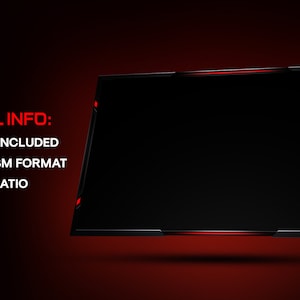 Animated Black & Red Webcam Overlay // Clean Webcam Overlay Template ...