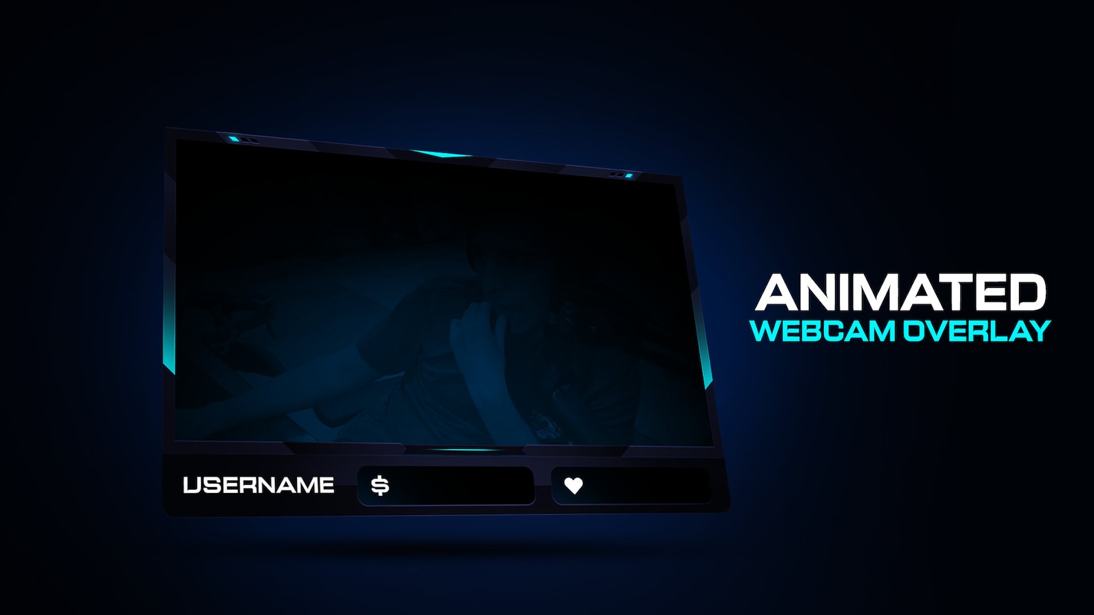 Minimalistic Webcam Overlay // Animated Blue Webcam Overlay Template ...