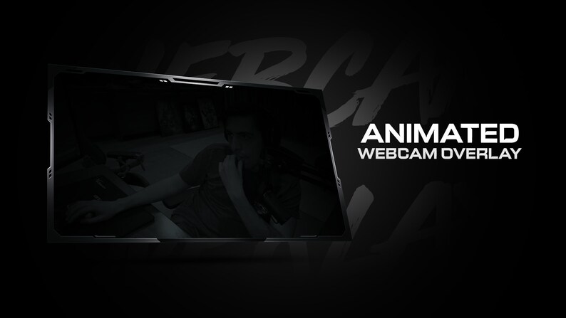 Clean Animated Webcam Overlay // Grey Webcam Overlay Template // Stream ...