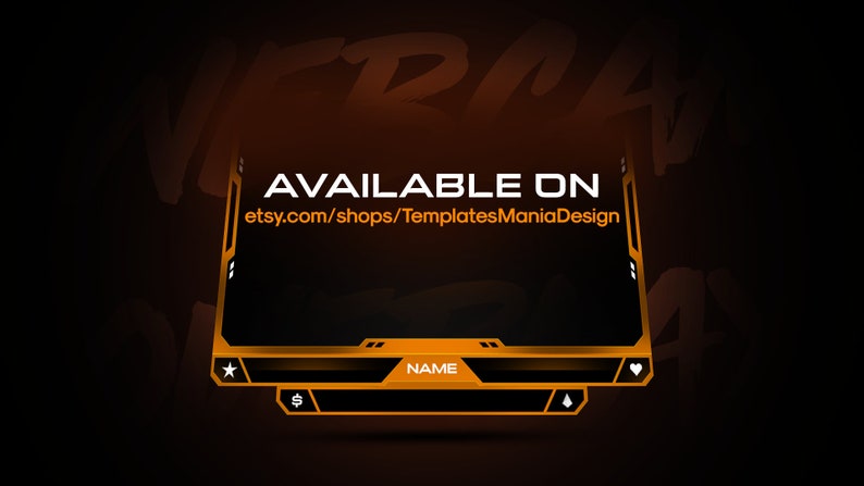 Clean Animated Webcam Overlay // Orange Animated Webcam Overlay ...