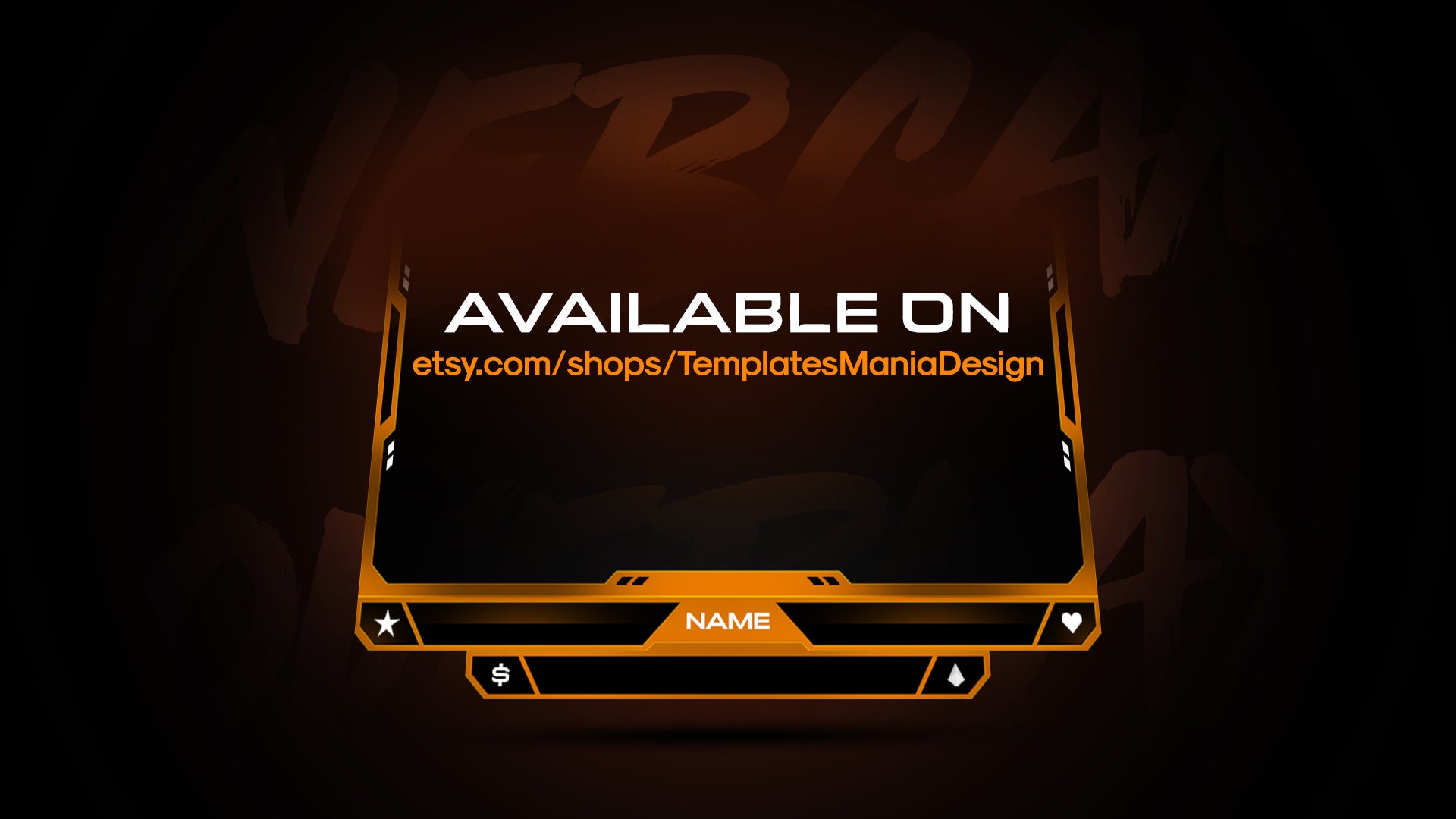 Clean Animated Webcam Overlay // Orange Animated Webcam Overlay ...