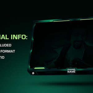 Animated Green Webcam Overlay Template // Minimal Webcam Overlay ...