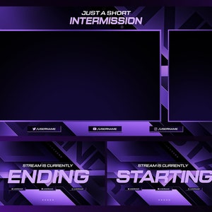 Visionary Stream Overlay Pack || Minimal Full Stream Overlays Pack ...
