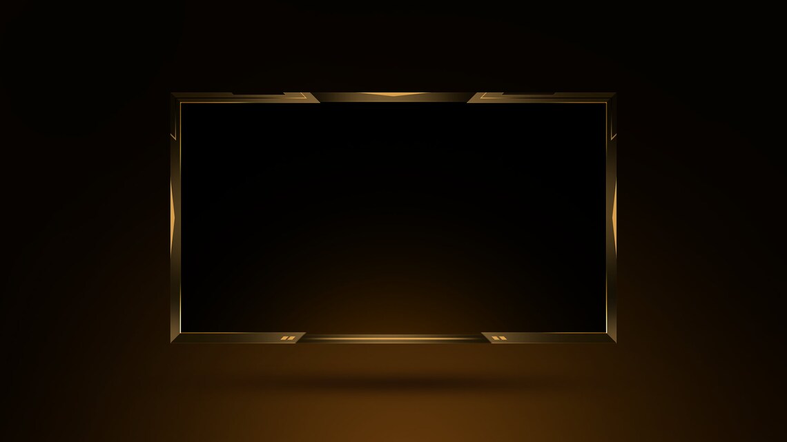 Minimal Yellow Webcam Overlay // Animated Webcam Overlay Template - Etsy