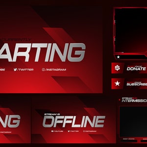 Minimal Full Stream Overlay Pack, Complete Stream Overlays Pack ...