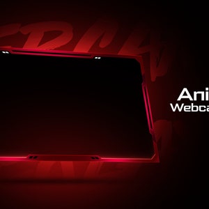 Minimal Animated Webcam Overlay // Animated Red Webcam Overlay Template ...