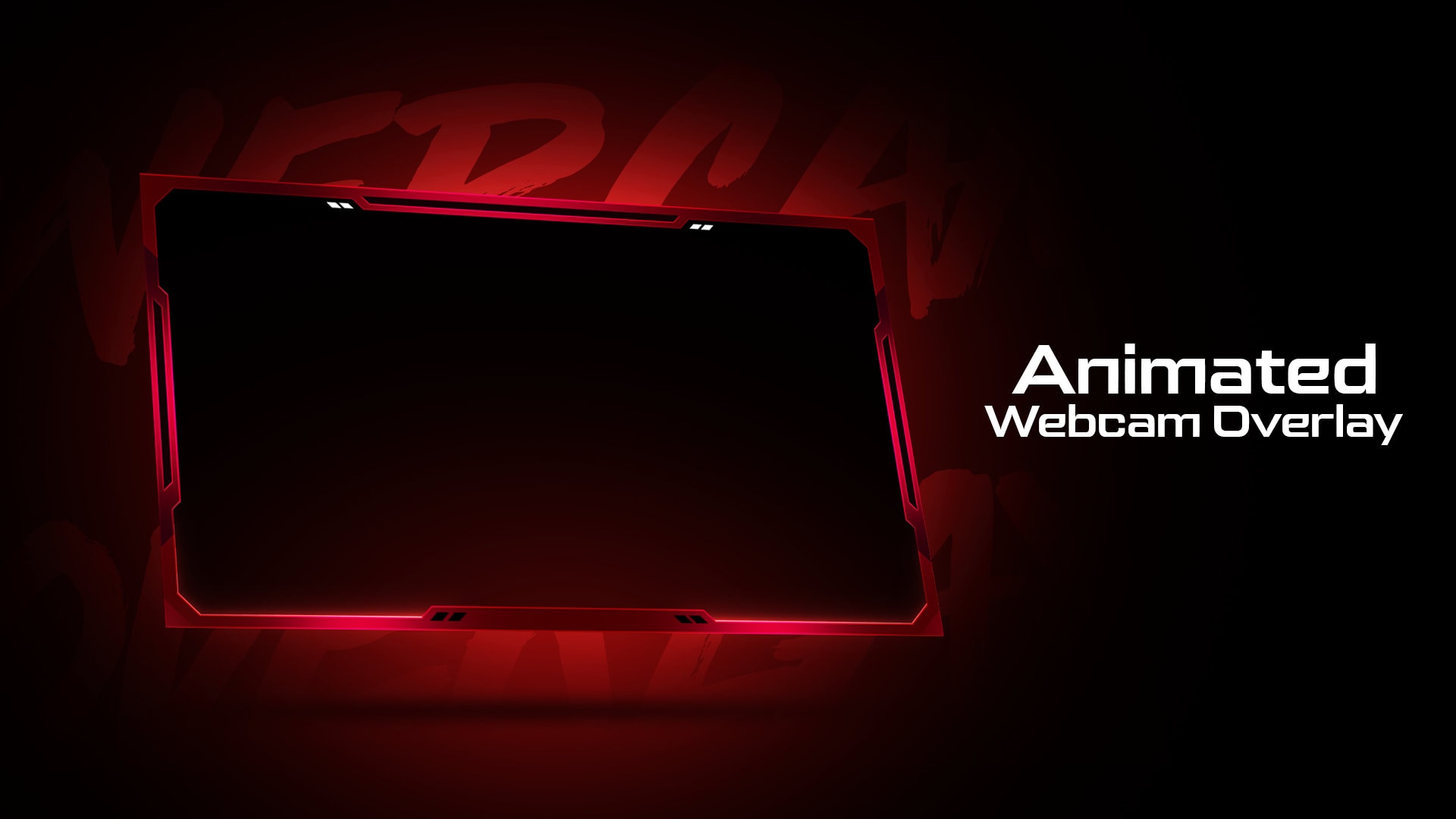 Minimal Animated Webcam Overlay // Animated Red Webcam Overlay Template ...