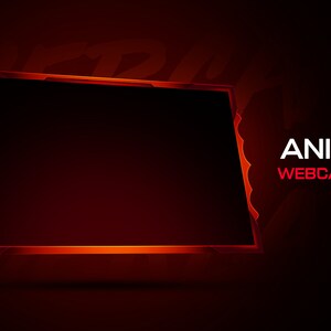 Clean Animated Webcam Overlay // Red Webcam Overlay Template // Stream ...