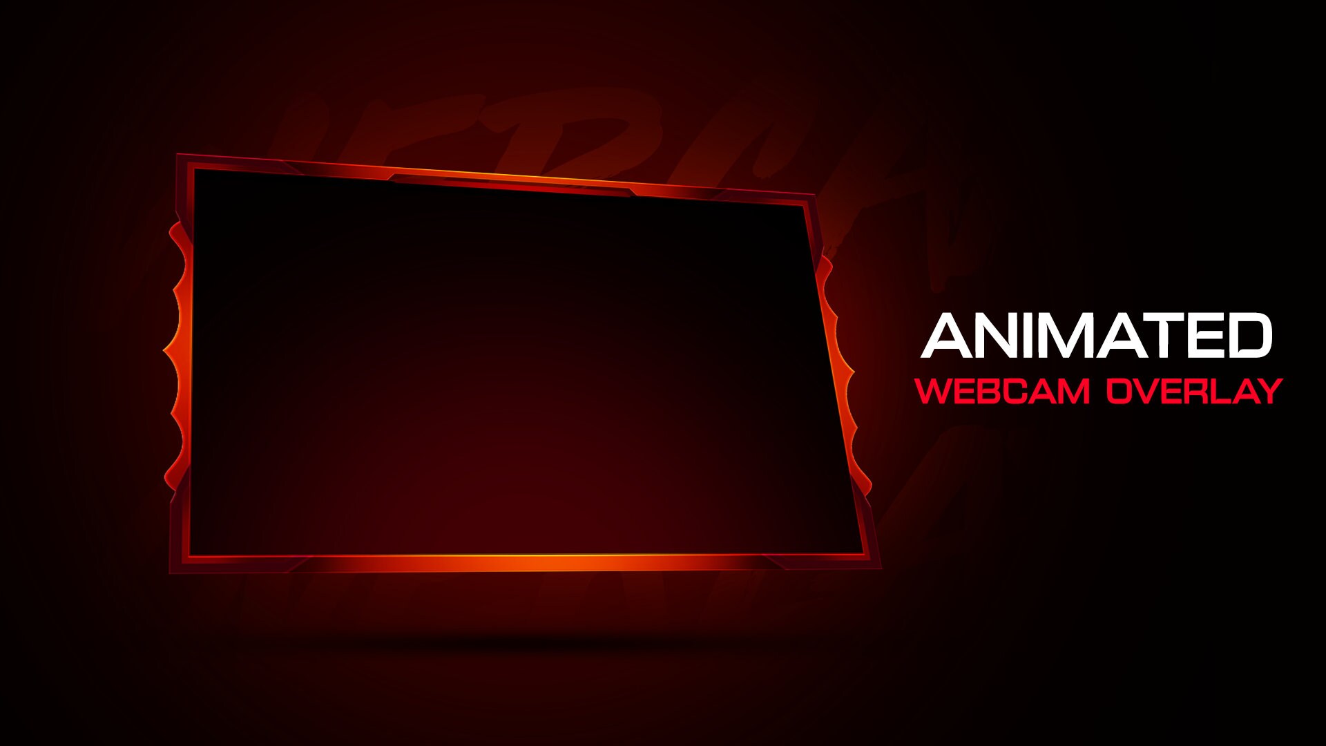 Clean Animated Webcam Overlay // Red Webcam Overlay Template // Stream ...
