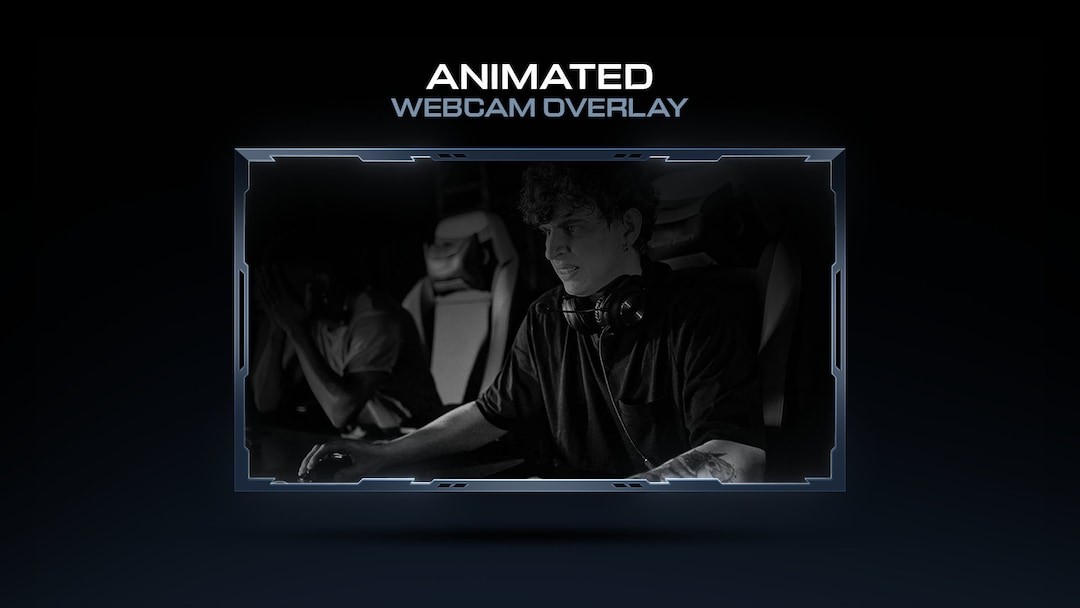 Minimal Webcam Overlay // Animated Grey Webcam Overlay for Streamers ...