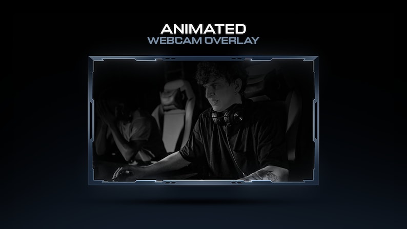 Minimal Webcam Overlay // Animated Grey Webcam Overlay for Streamers ...