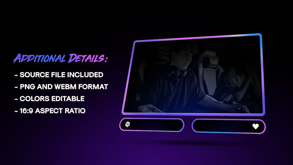 Purple Gradient Webcam Overlay // Animated Gradient Webcam Overlay ...