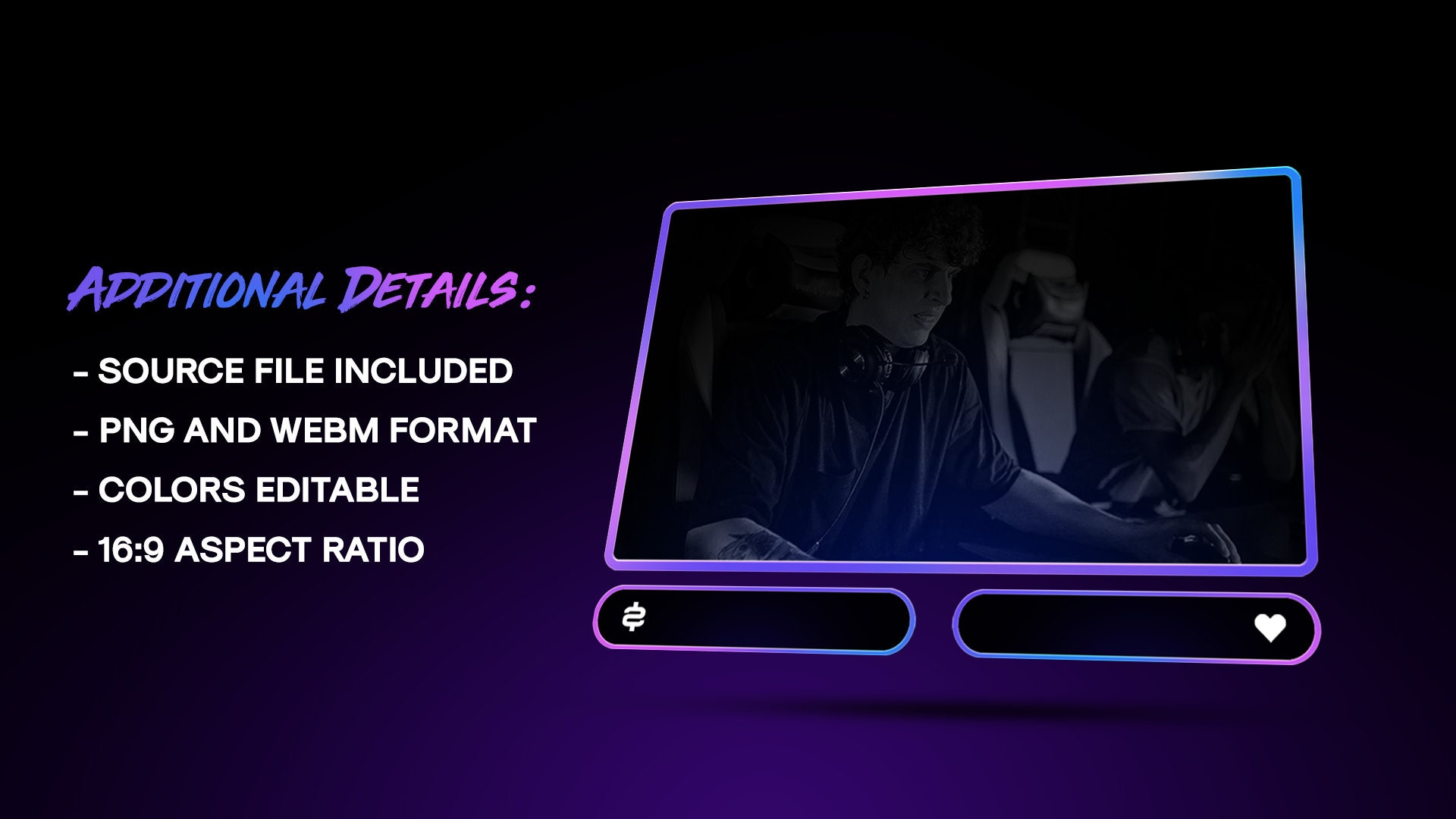 Purple Gradient Webcam Overlay // Animated Gradient Webcam Overlay ...