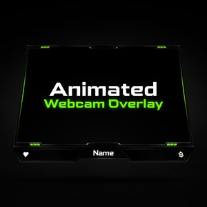 Minimal Animated Webcam Overlay // Green Animated Webcam Overlay ...