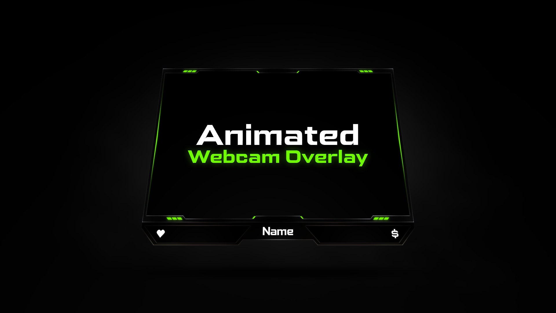 Minimal Animated Webcam Overlay // Green Animated Webcam Overlay ...