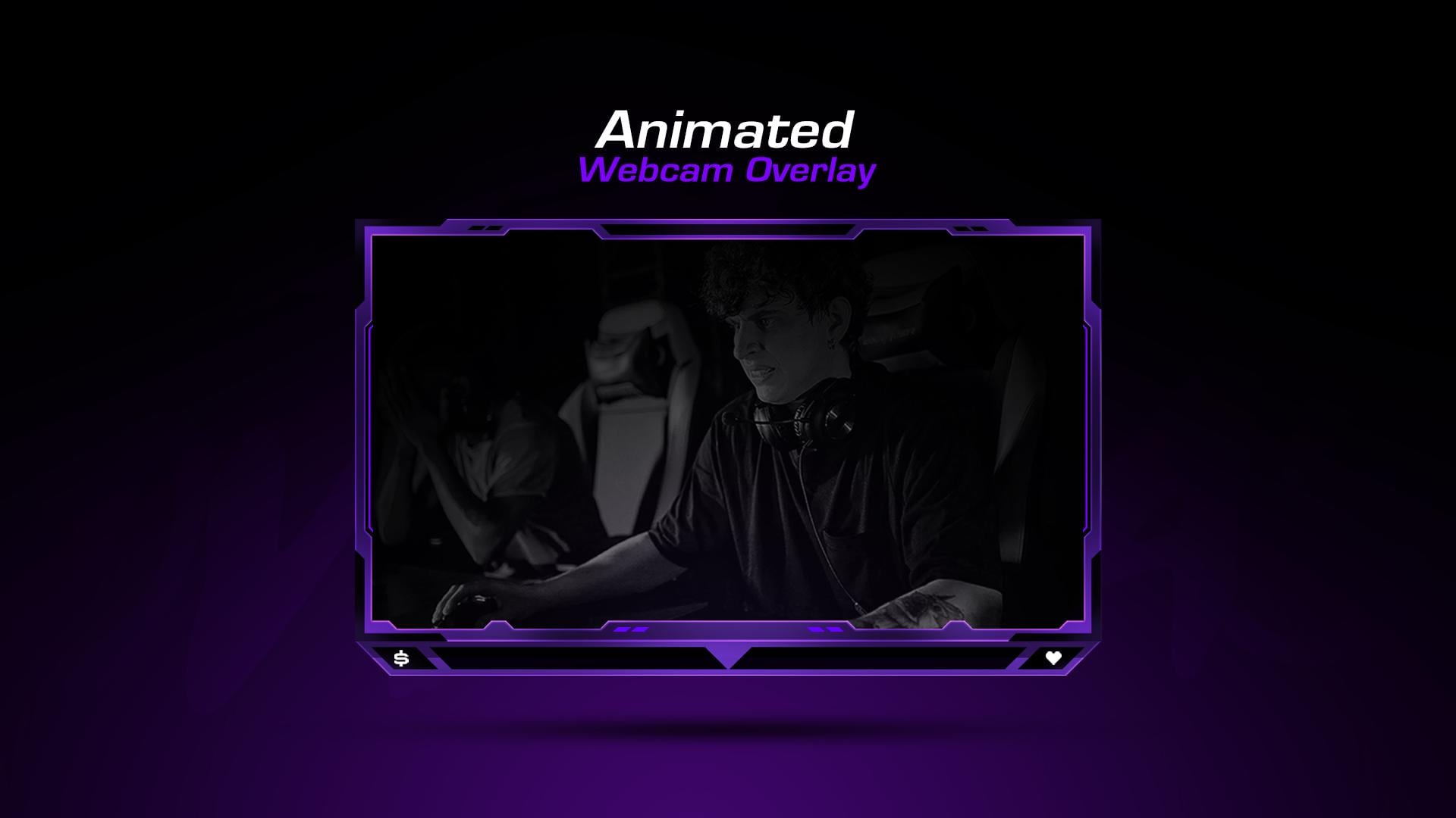 Animated Purple Webcam Overlay: Minimalist Stream Template - Etsy