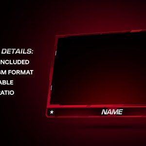 Animated Red Webcam Overlay: Clean Stream Overlay Template - Etsy