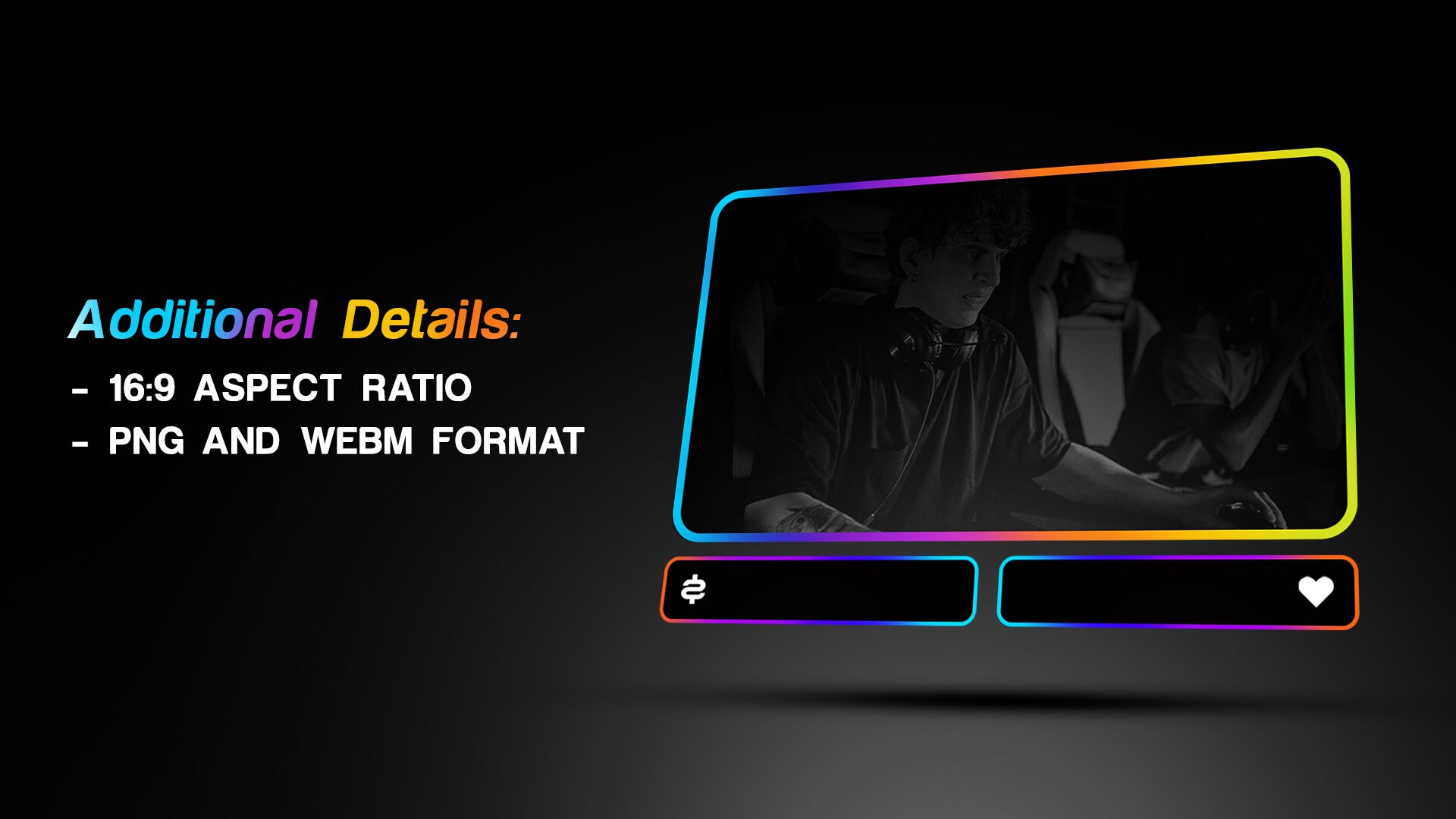 Animated Gradient Webcam Overlay: Twitch Stream Overlay (webm & Png) - Etsy