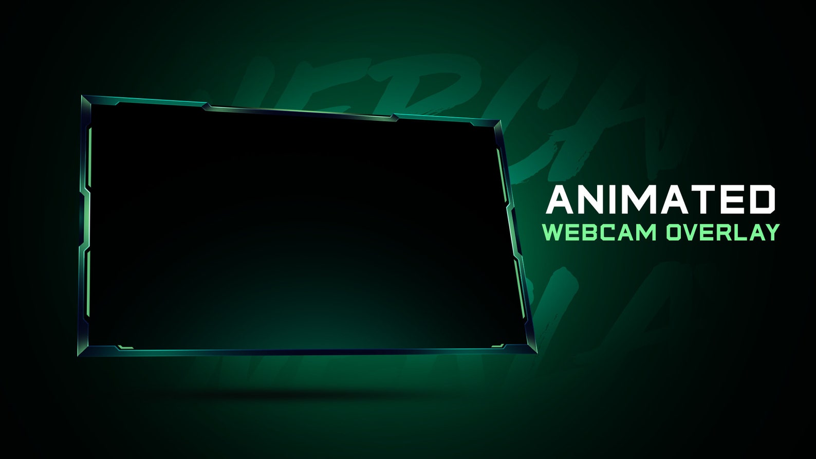 Animated Green Webcam Overlay: Clean Streamer Template - Etsy