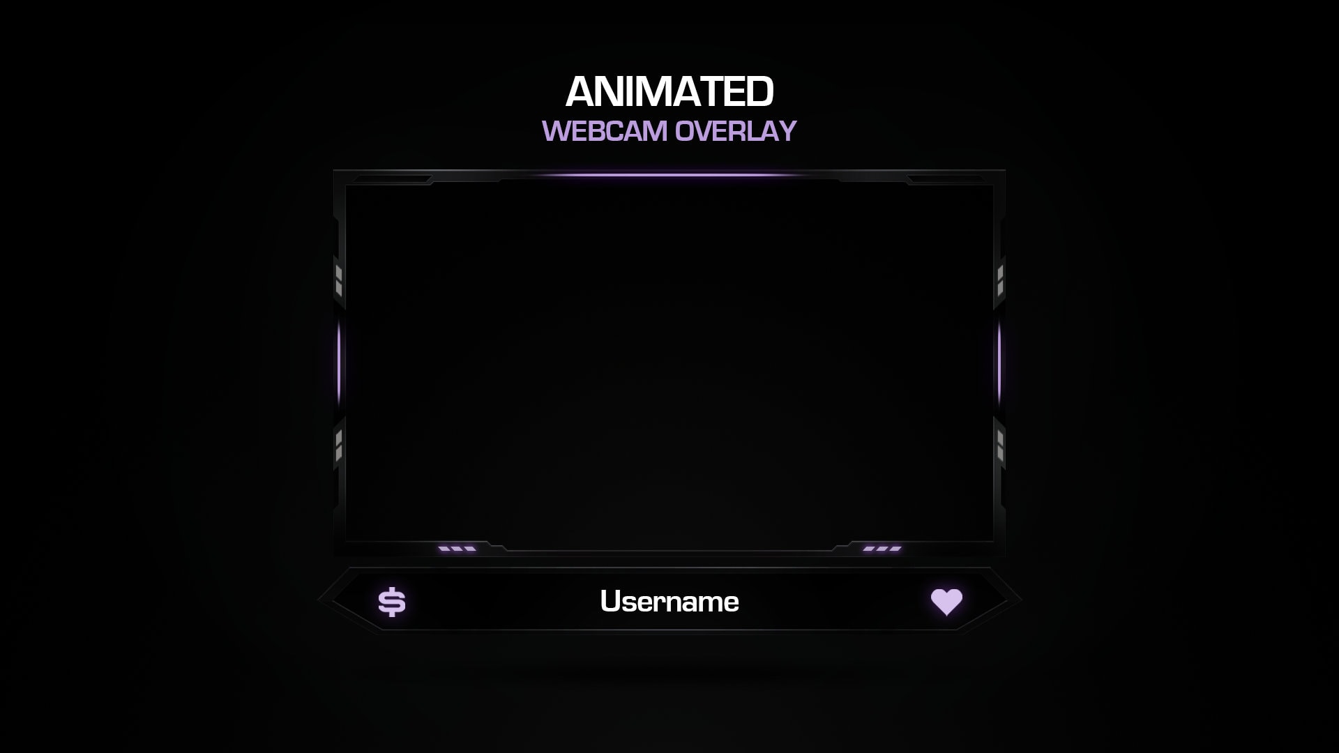 Minimal Animated Webcam Overlay // Animated Purple Webcam Overlay ...