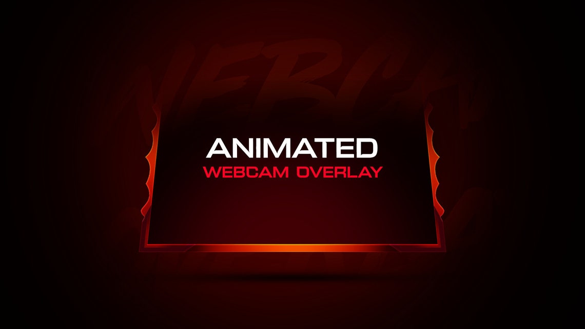 Clean Animated Webcam Overlay // Red Webcam Overlay Template // Stream ...