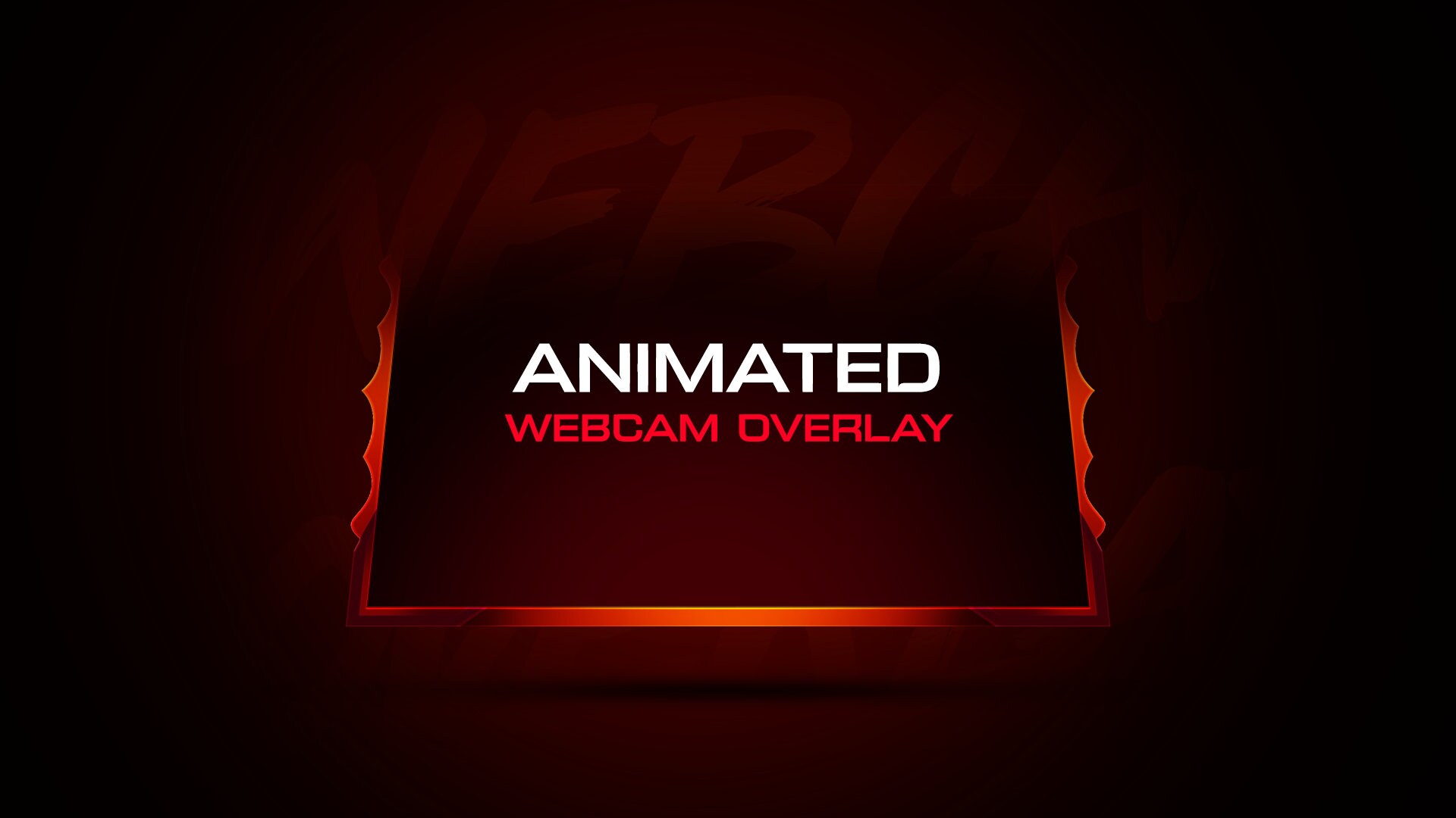 Clean Animated Webcam Overlay // Red Webcam Overlay Template // Stream ...
