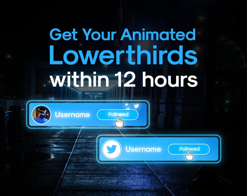 Animated Twitter Popup Animation for Youtube, Twitch, Kick Streamers // Social Media Lower ...