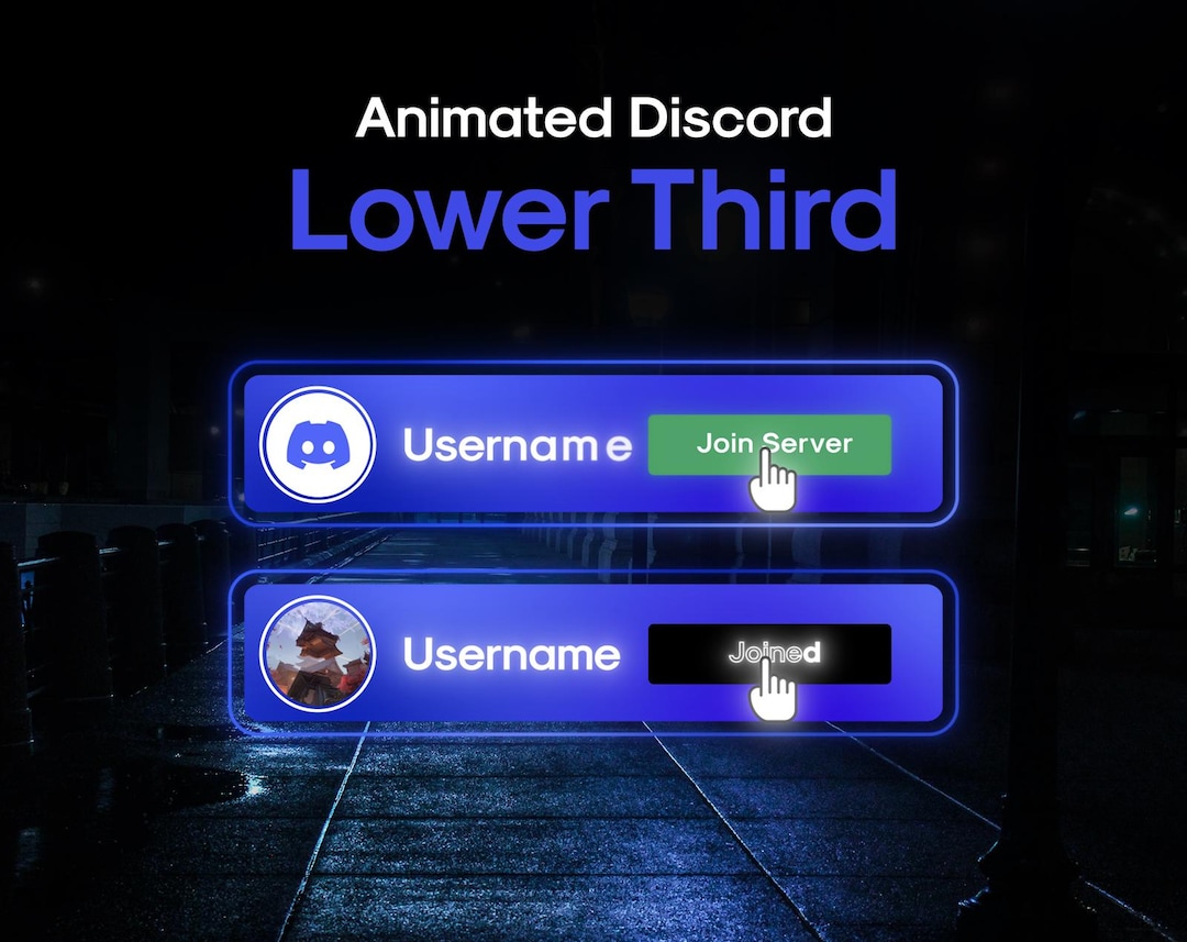 Animated Discord Lower Third: Social Media Stream Overlay - Etsy