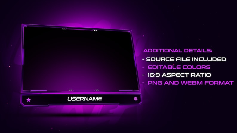 Clean Animated Webcam Overlay /animated Twitch Webcam Overlay/twitch ...
