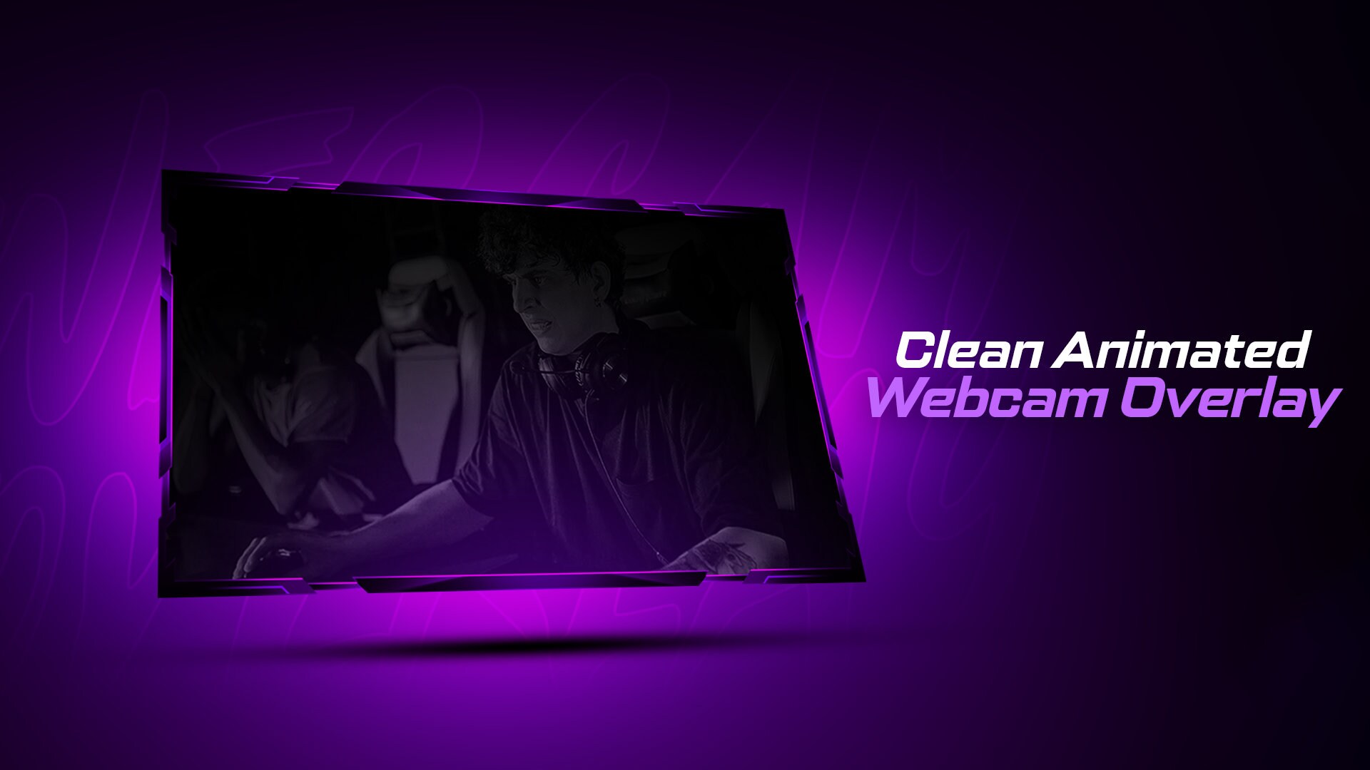 Animated Purple Webcam Overlay: Twitch Stream Facecam Template - Etsy