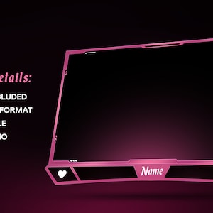 Pink Animated Webcam Overlay: Clean Stream Template (PSD, PNG, WEBM) - Etsy