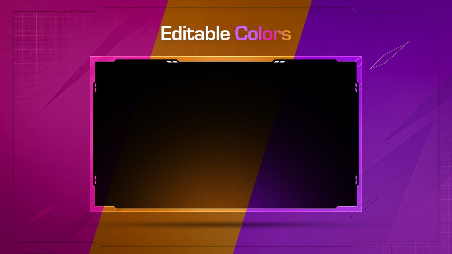 Animated Purple Webcam Overlay Template // Webcam Overlay for Streamers ...