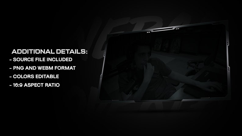 Clean Animated Webcam Overlay // Grey Webcam Overlay Template // Stream ...