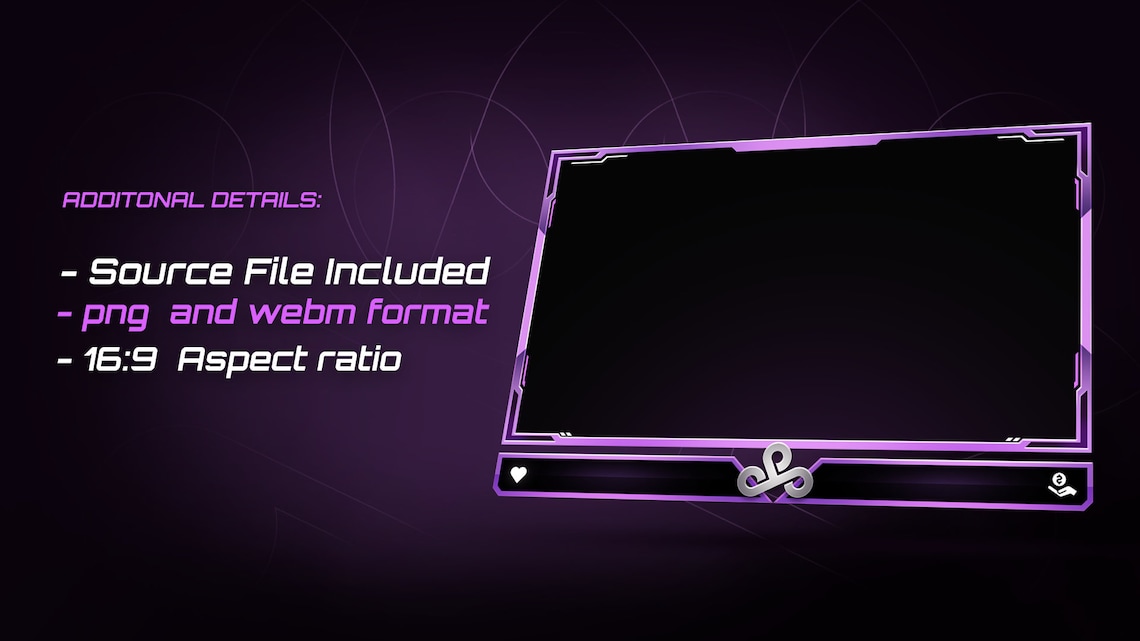 Animated Webcam Overlay Template/ Twitch Pink Webcam Frame - Etsy Australia