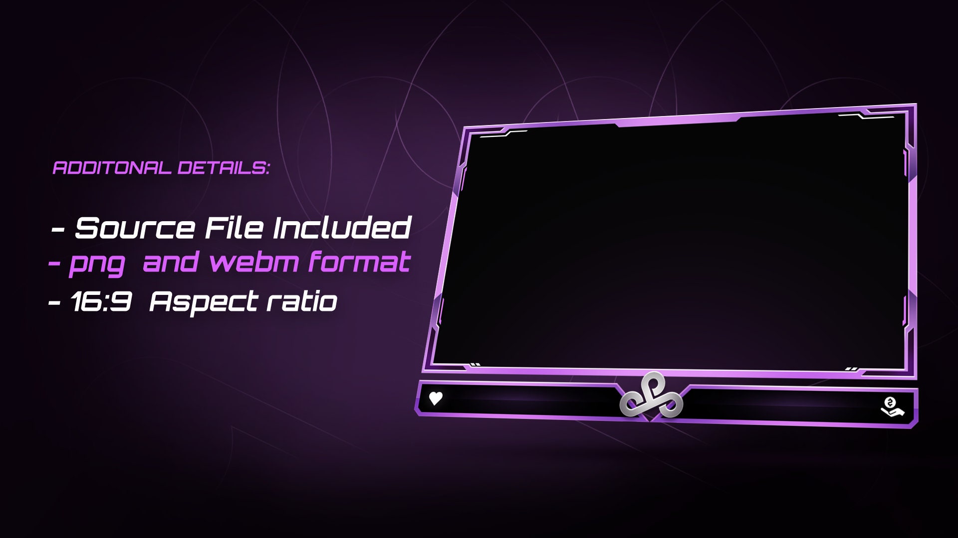 Animated Webcam Overlay Template/ Twitch Pink Webcam Frame - Etsy Australia