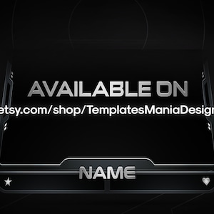 Animated Grey Webcam Overlay Template// Facecam Overlay Template// Grey ...