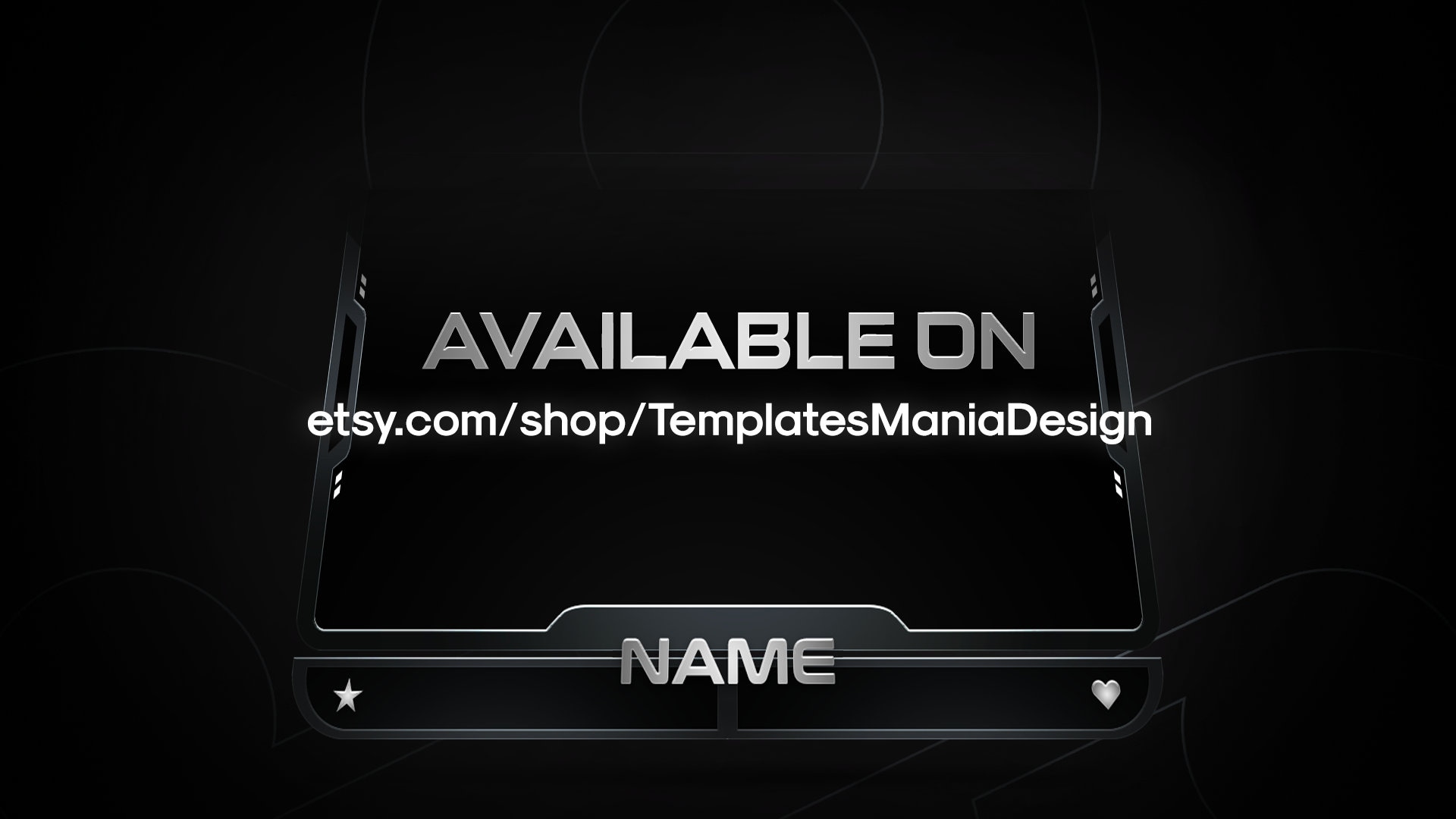 Animated Grey Webcam Overlay Template// Facecam Overlay Template// Grey ...