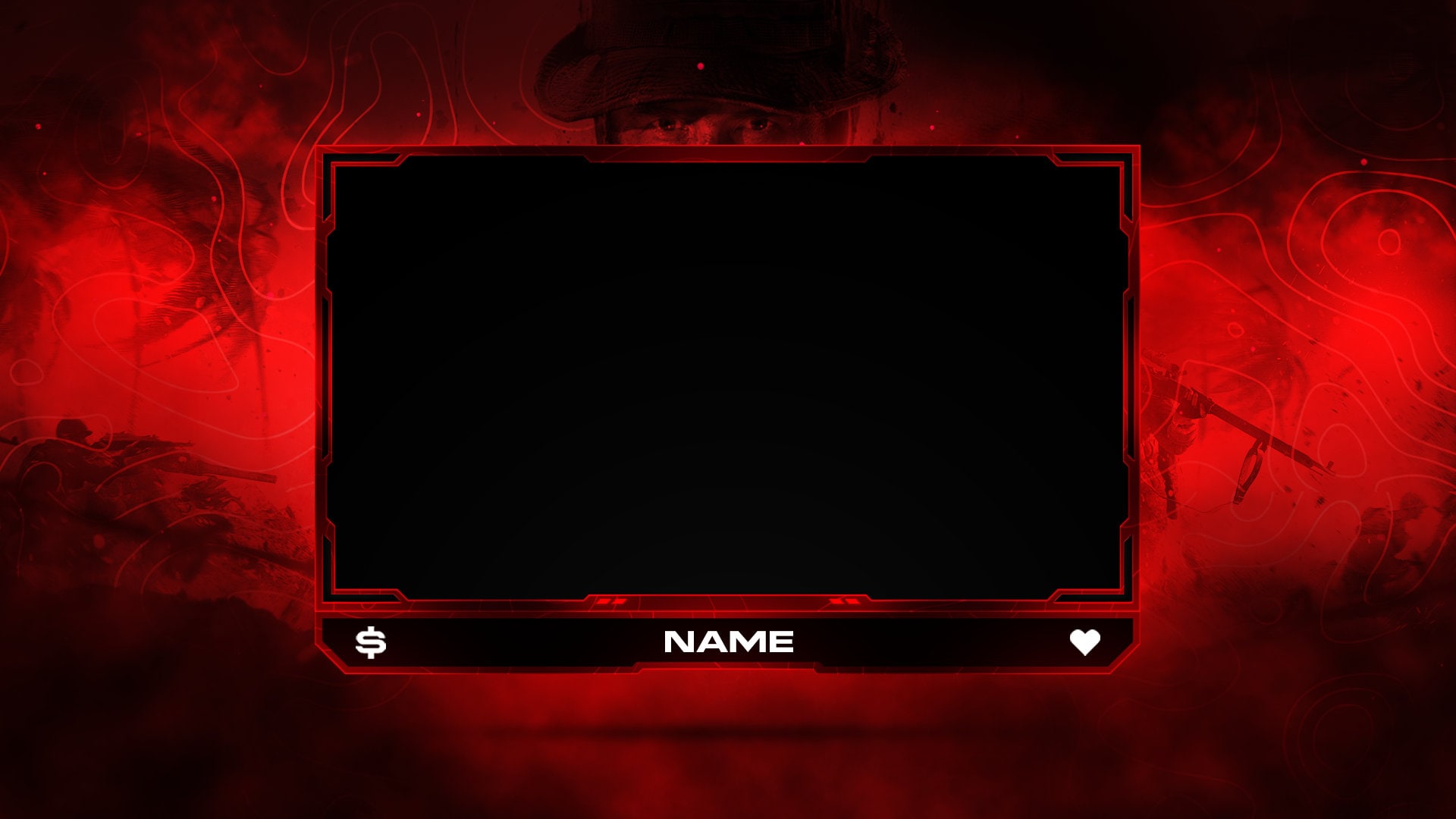 Call of Duty Modern Warfare Webcam Overlay // Animated Webcam Overlay ...