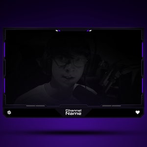 Animated Dark Purple Webcam Overlay // Clean Webcam Overlay Template ...