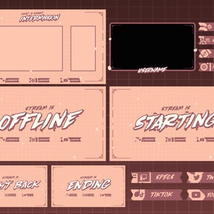 Zanou Stream Overlay Pack // Lo-fi Clean Twitch Pack // Aesthetic ...