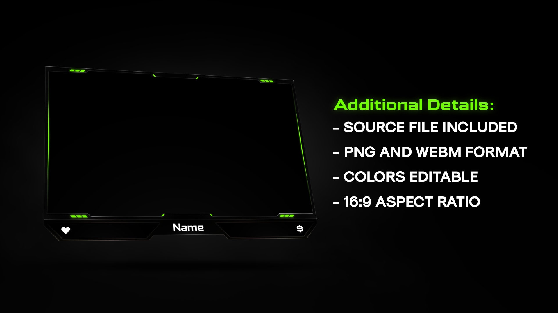 Minimal Animated Webcam Overlay // Green Animated Webcam Overlay ...