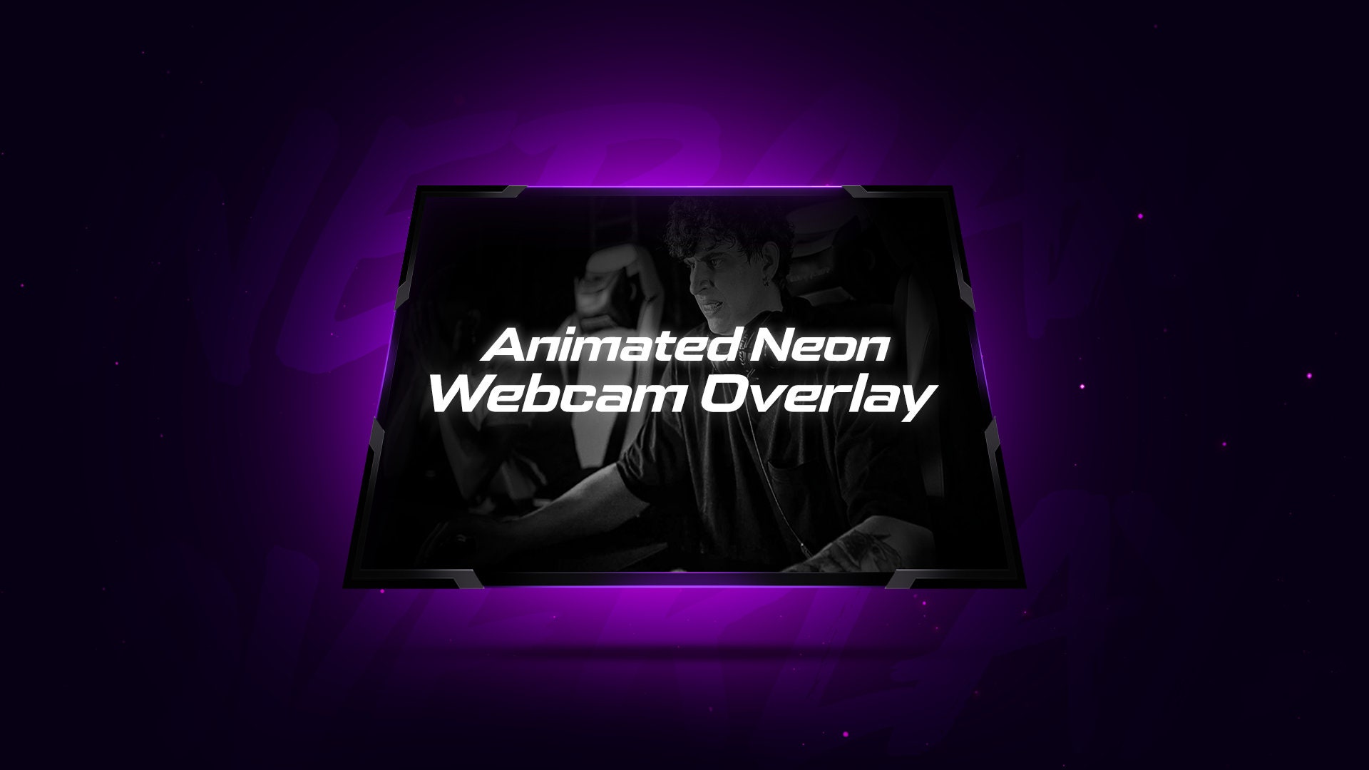 Animated Neon Webcam Overlay // Purple Webcam Overlay Template ...