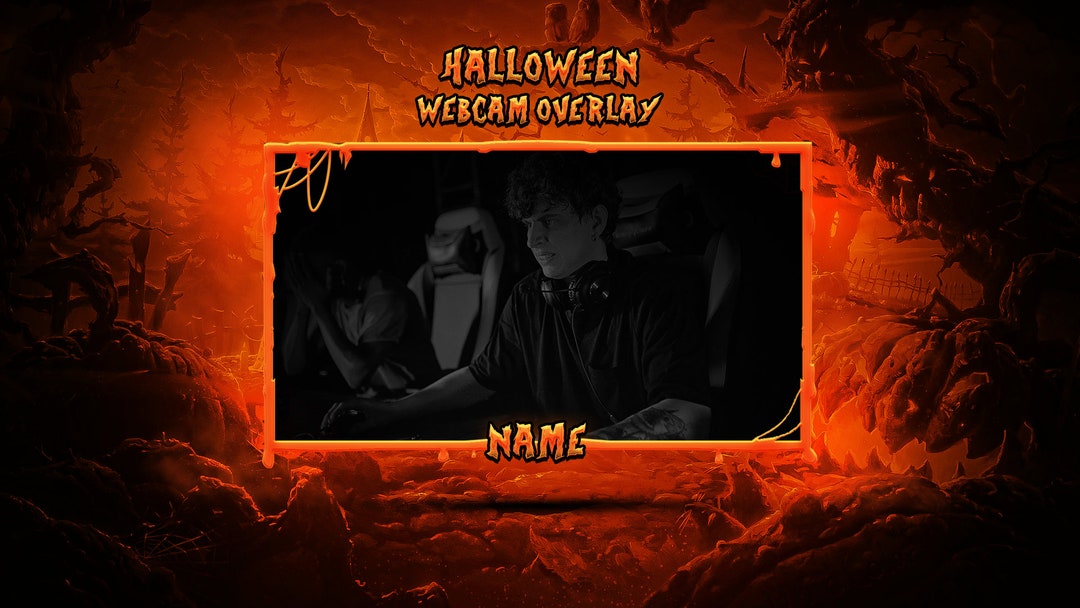 Halloween Webcam Overlay // Animated Halloween Webcam Overlay V2 - Etsy