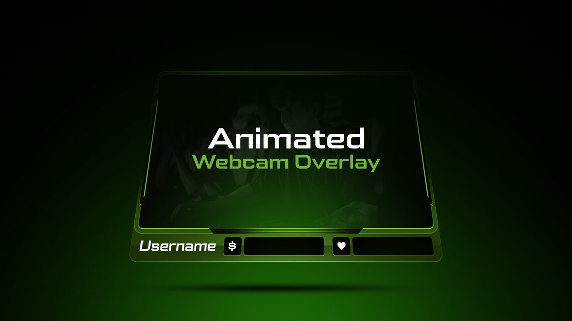Clean Animated Webcam Overlay // Rounded Green Webcam Overlay Template ...