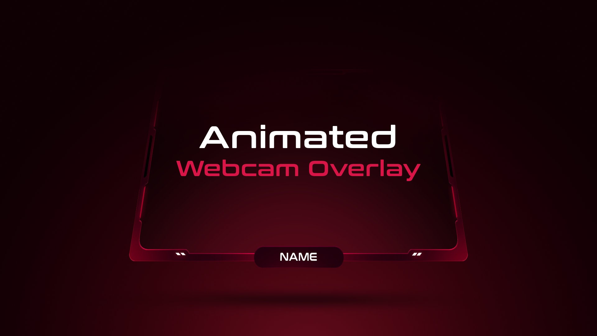 Animated Rounded Webcam Overlay Template // Red Webcam Overlay Template ...