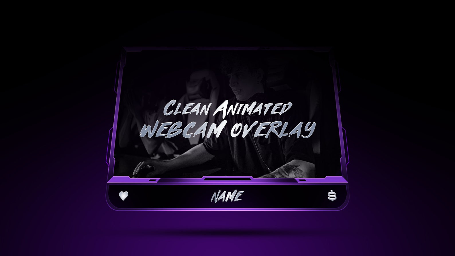 Clean Webcam Overlay // Animated Webcam Overlay Template // Kick ...